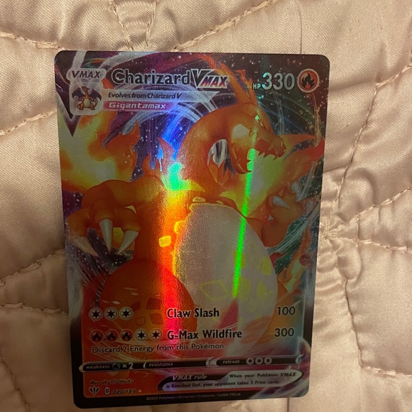 Pokemon | Games | Pokemon Charizard Vmax Card Red And Orange | Poshmark